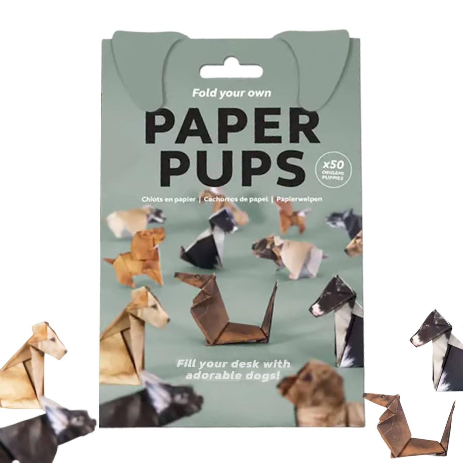 Paper Dog Origami Kit – DIY Paper Dogs Kit, Cute 3D Papercraft Dog ...
