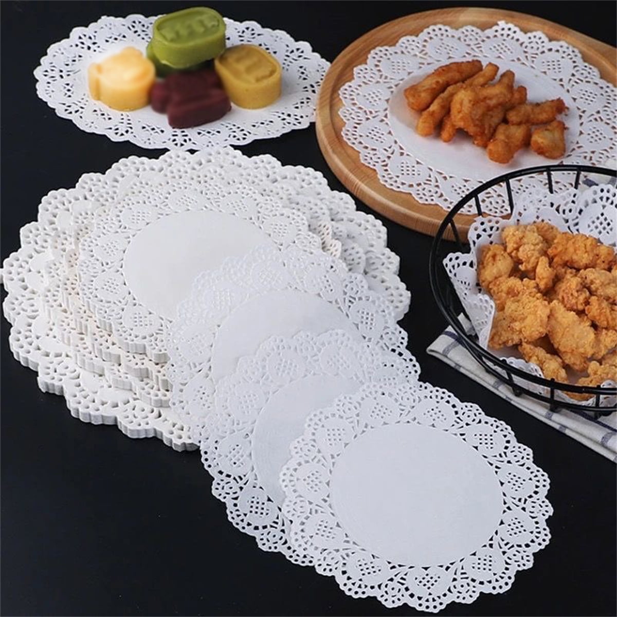 12 Inch Lace Paper Placemats, Disposable Lace Paper Placement for ...