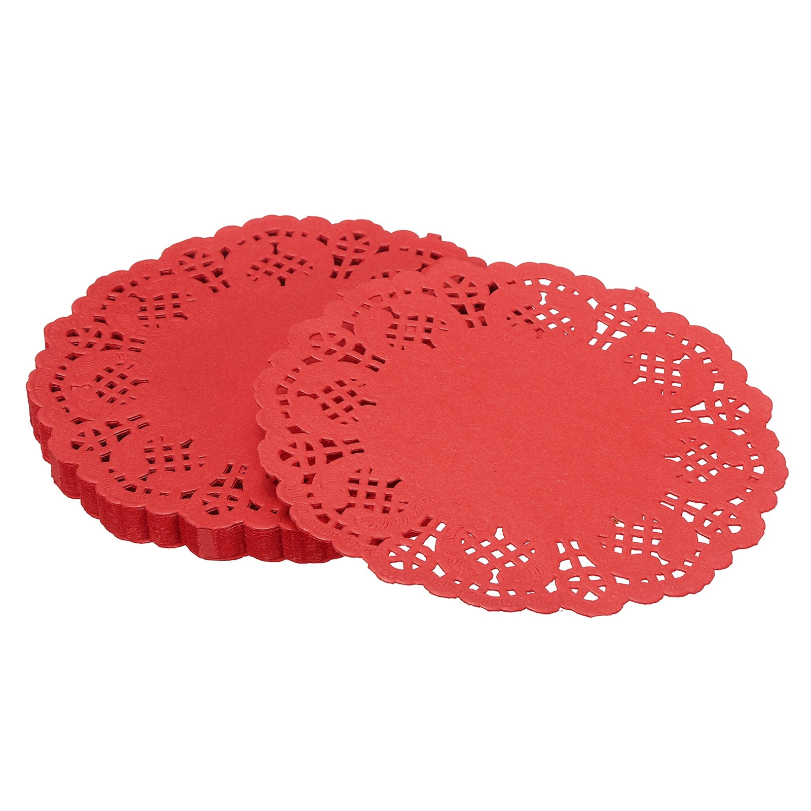 Uxcell Paper Doilies, 5.5 inch, Red, Disposable Round Lace 50pk ...