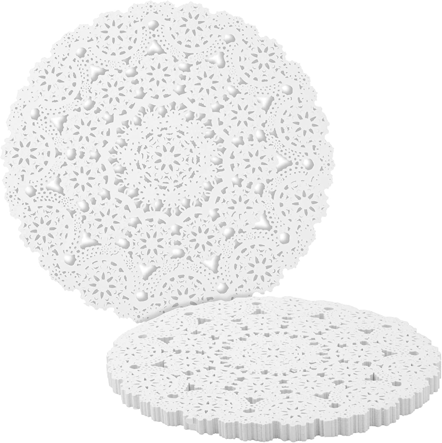 Paper Doilies for Tea Party tions - 12-Inch Round, White, 200-Pack ...