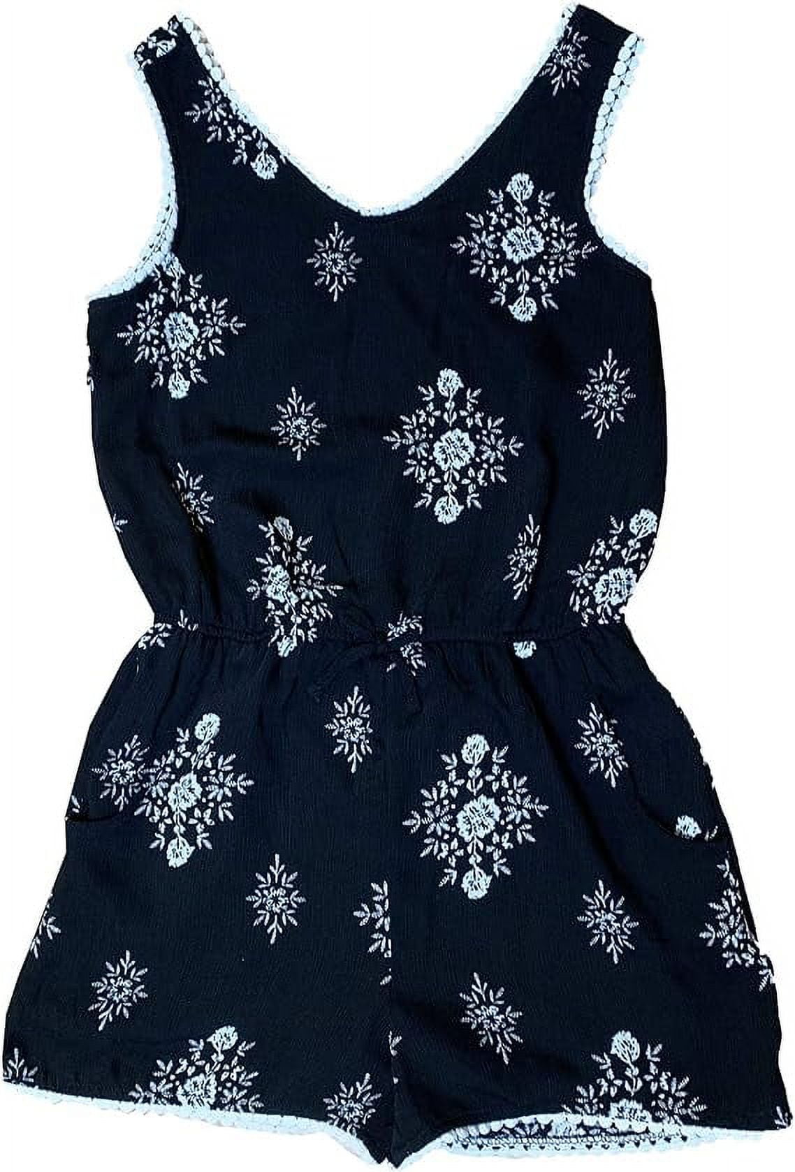 Paper Doll Girls' Sleeveless Romper (Black, 16) - Walmart.com