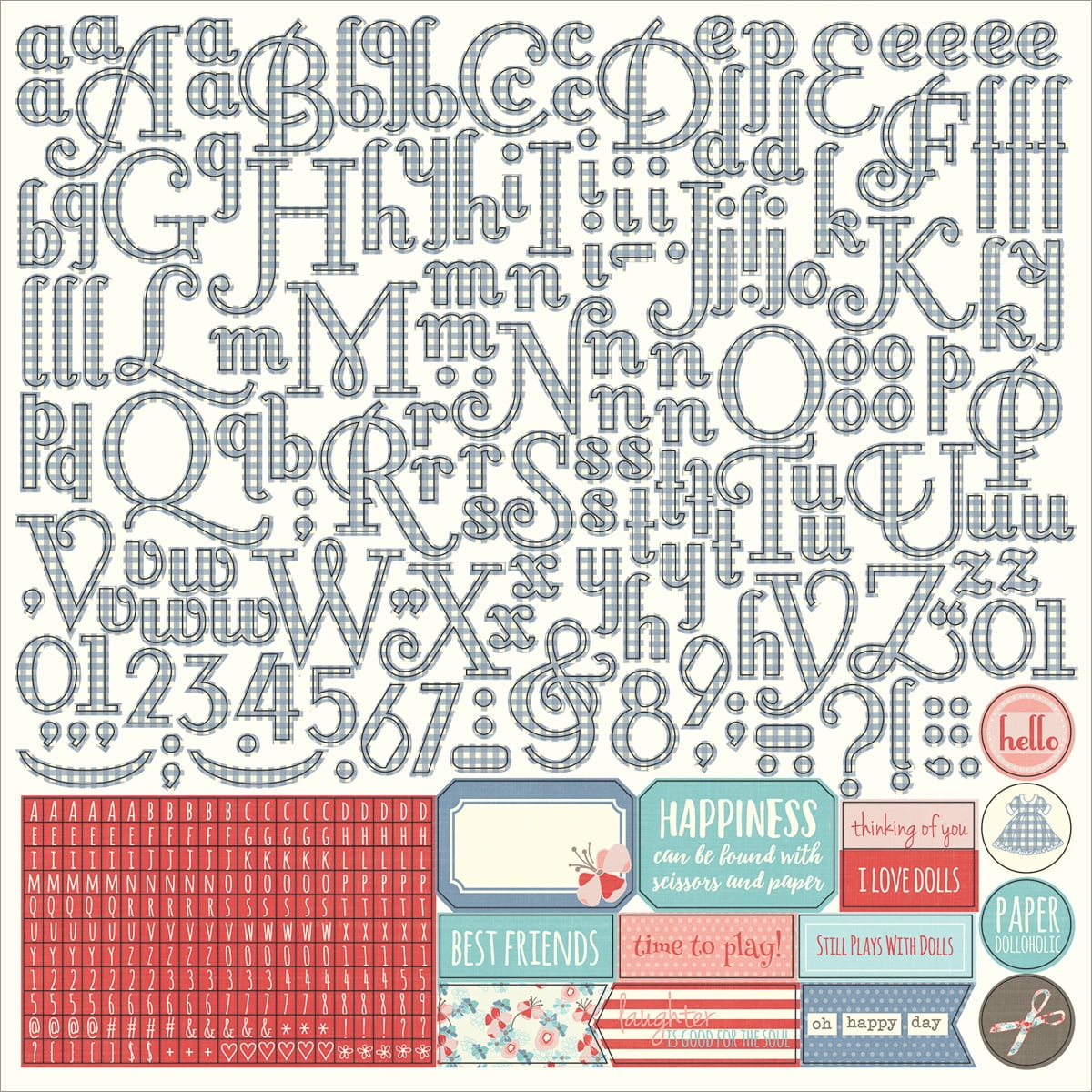Paper Dolls Stickers 12"X12" By Julie Nutting-Alphas - Walmart.com