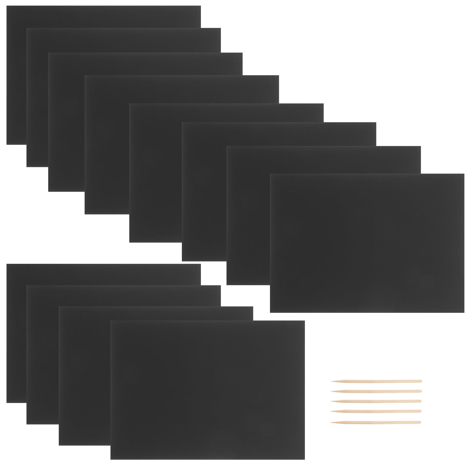 Children's Creative Scratch Drawing Paper Set with Thick Black Coating ...