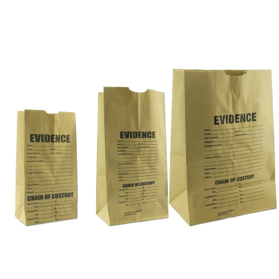 Paper Evidence Bags, Large - 100 Pack - Walmart.com