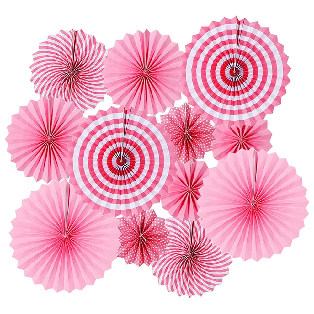 Paper Fans Hanging Paper Fans Flower Set, 12PCS Mexican Fiesta Kids ...