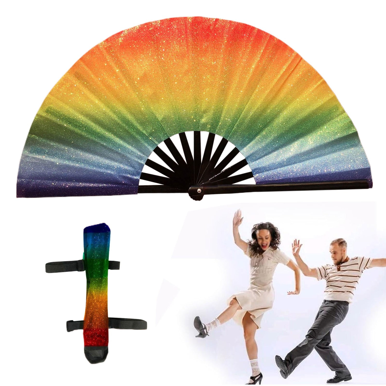 Paper Fans Set Portable Hand Fan for Outdoor Events and Dance ...