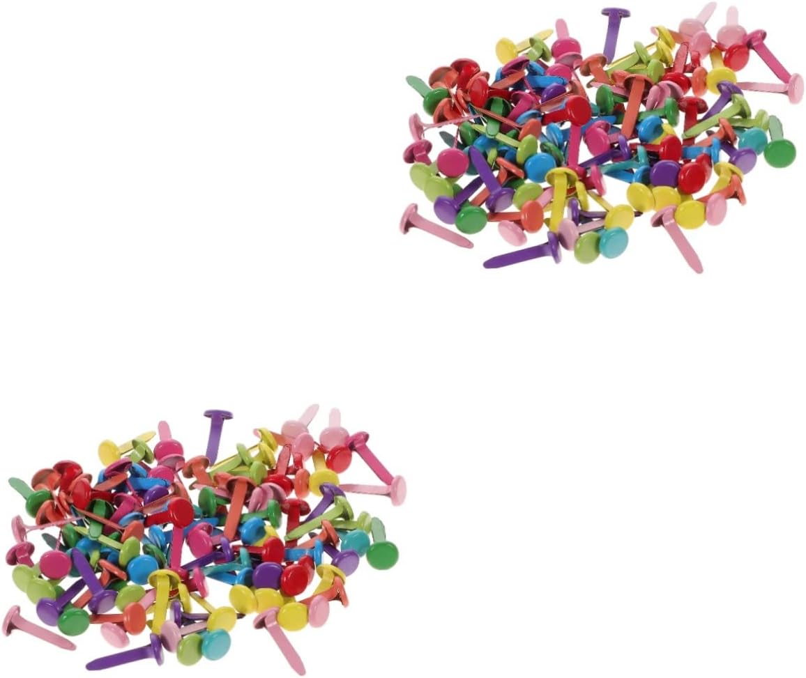 Paper Fasteners 2pcs 6 Two-legged Nails Crafts for Kids Round Metal ...