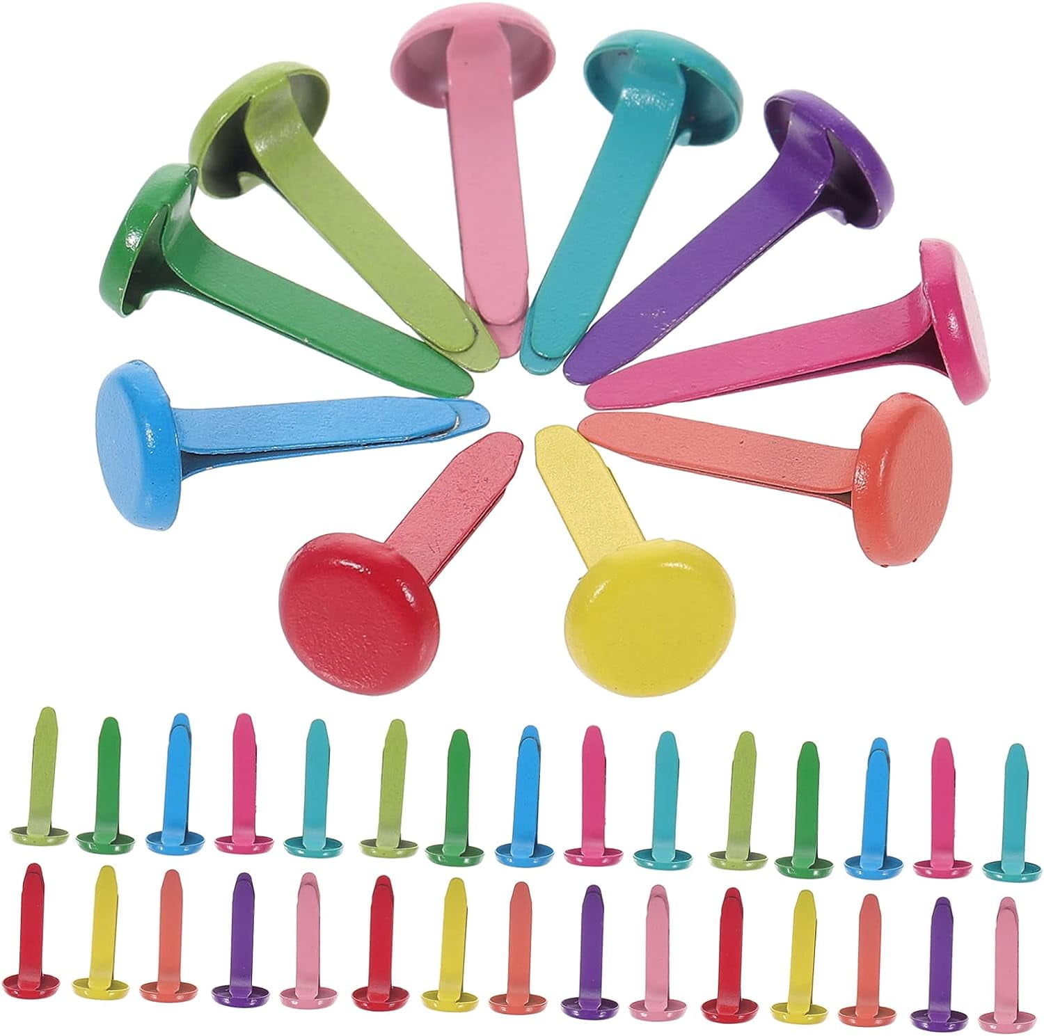 Paper Fasteners 6 Two-legged nails paper small for handcraft brad fasteners decorative DIY paper ...