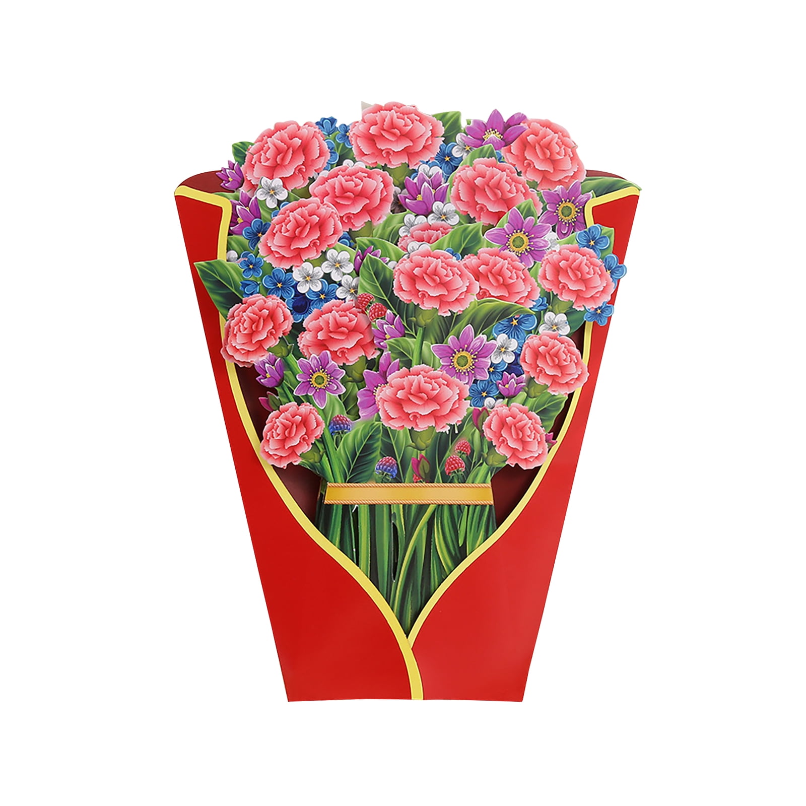 Paper Flower Bouquets and Greeting Cards Mothers'Day Gift,3D Flower ...