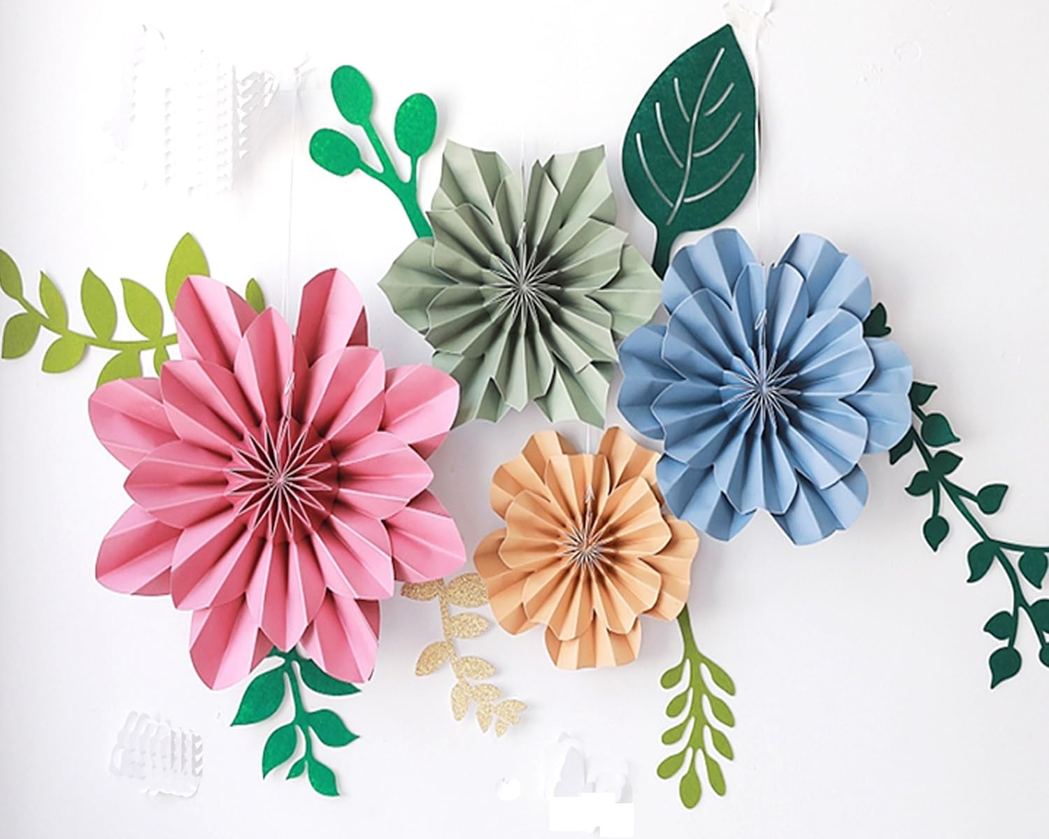 Paper Flower Decorations 3D Paper Floral Backdrop Decoration Paper ...