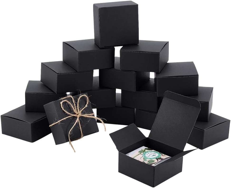 Paper Folding Box Square Cardboard box Mailing Boxes Black 8x8x0.4cm ...