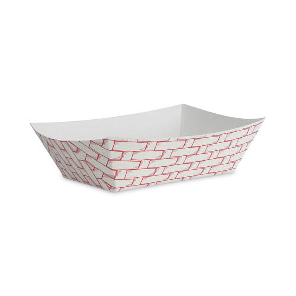 Paper Food Baskets, 3 Lb Capacity, Red/white, 500/carton | Bundle of 10 ...
