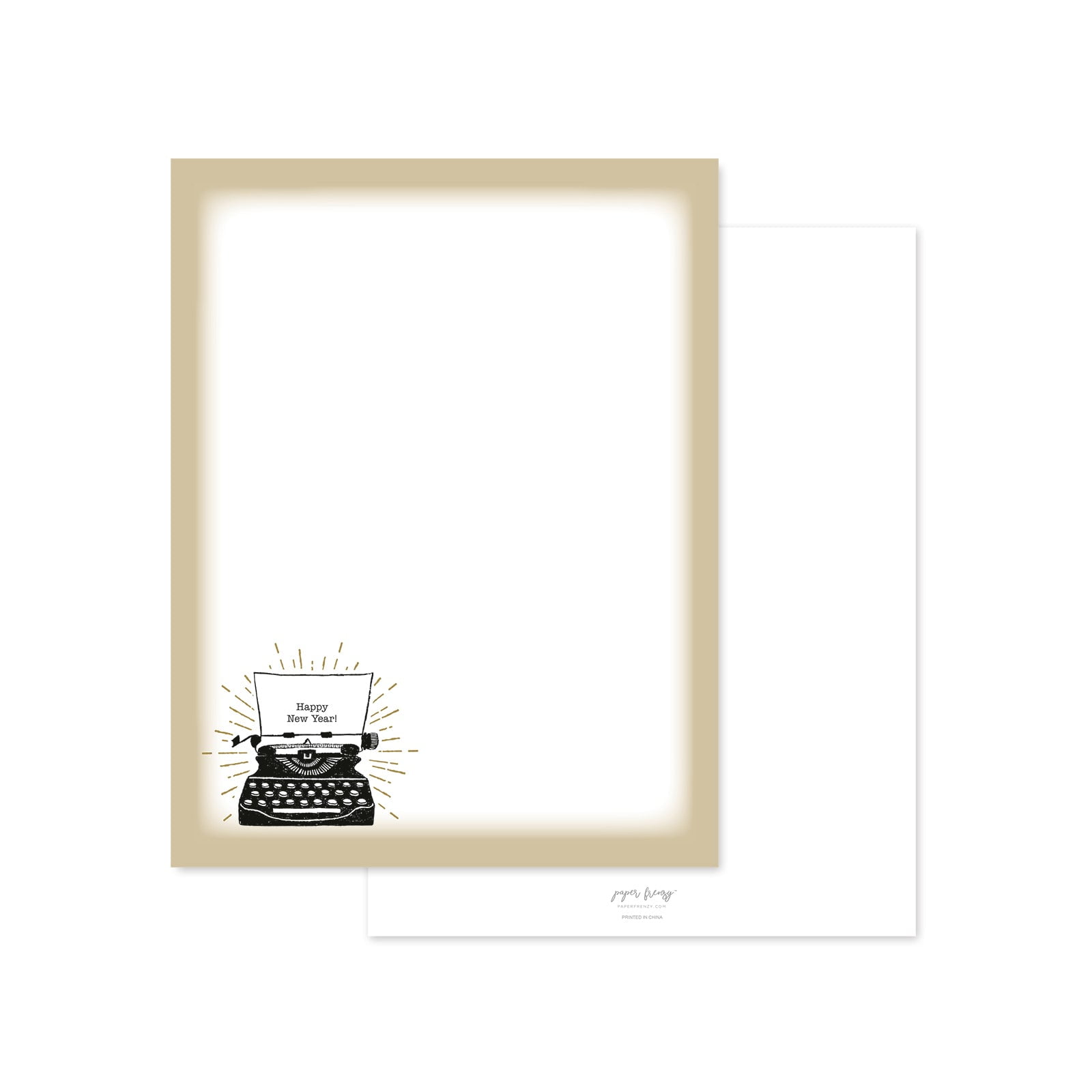 Paper Frenzy Happy New Year Typewriter Holiday Letterhead Paper Pack of ...
