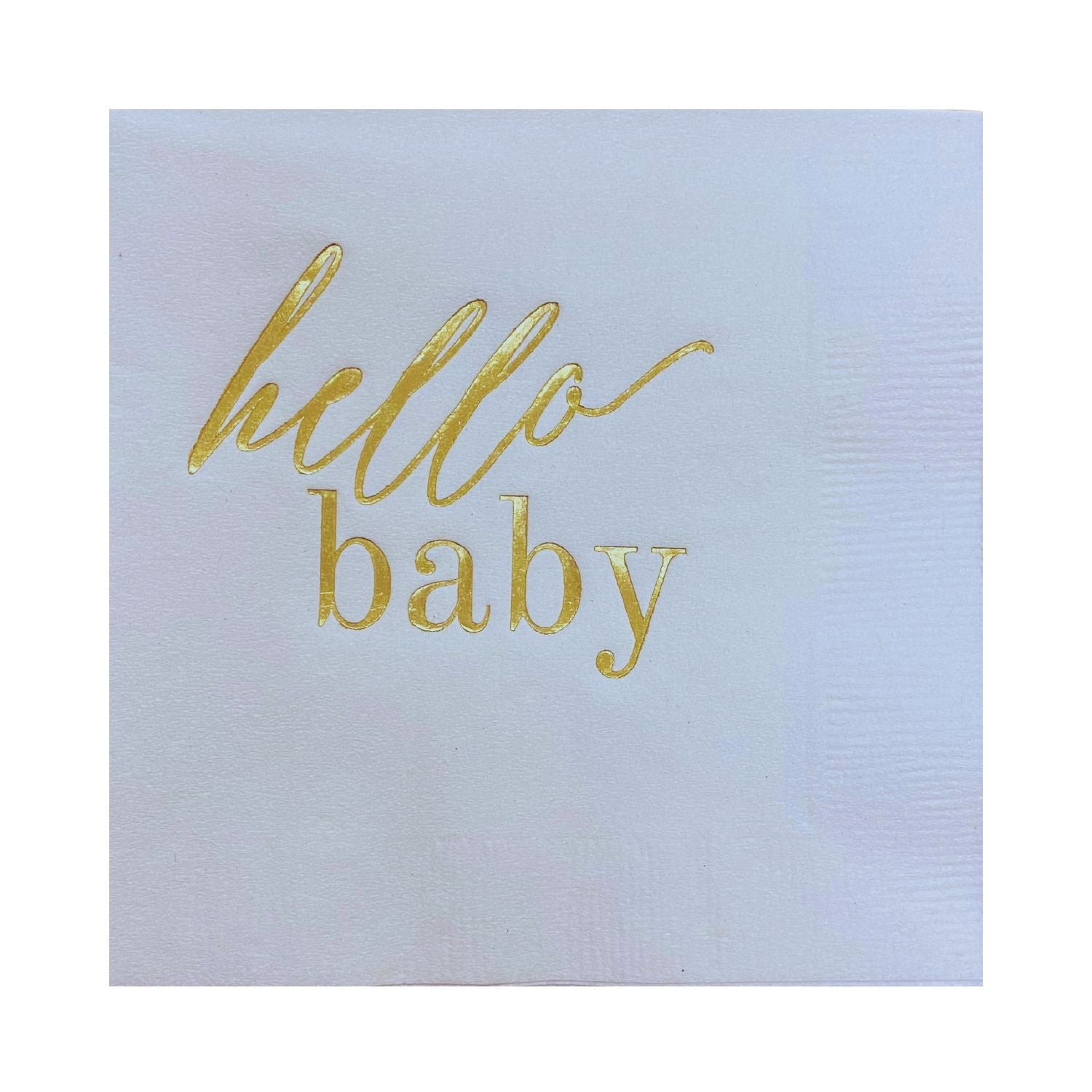 Paper Frenzy Hello Baby Cocktail Beverage Napkins - Boy Girl or Gender ...