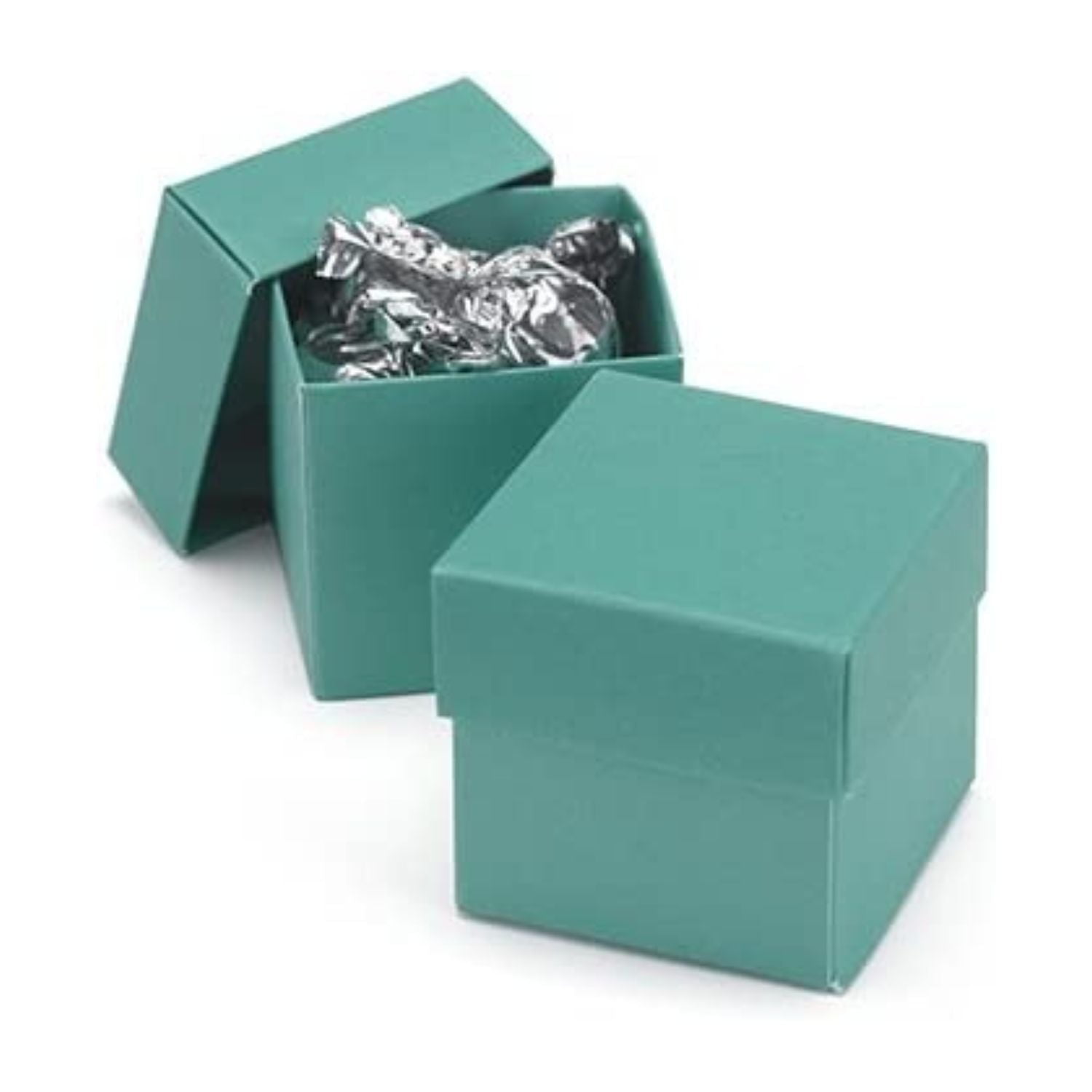 Paper Frenzy Jade Green 2 Piece Party Favor Boxes with Lids 2x2x2 ...