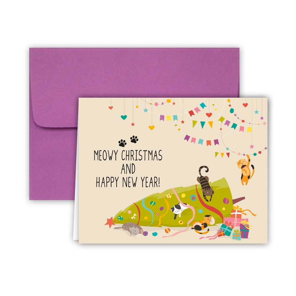Paper Frenzy Boxed Kitten Holiday Meow Christmas Cards and Envelopes ...