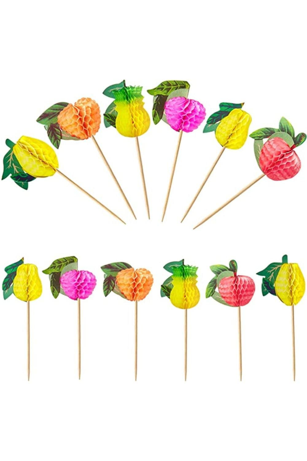Paper Fruit Fancy Toothpick 12 Cm Pack of 80 Pieces Cocktail Toothpick ...