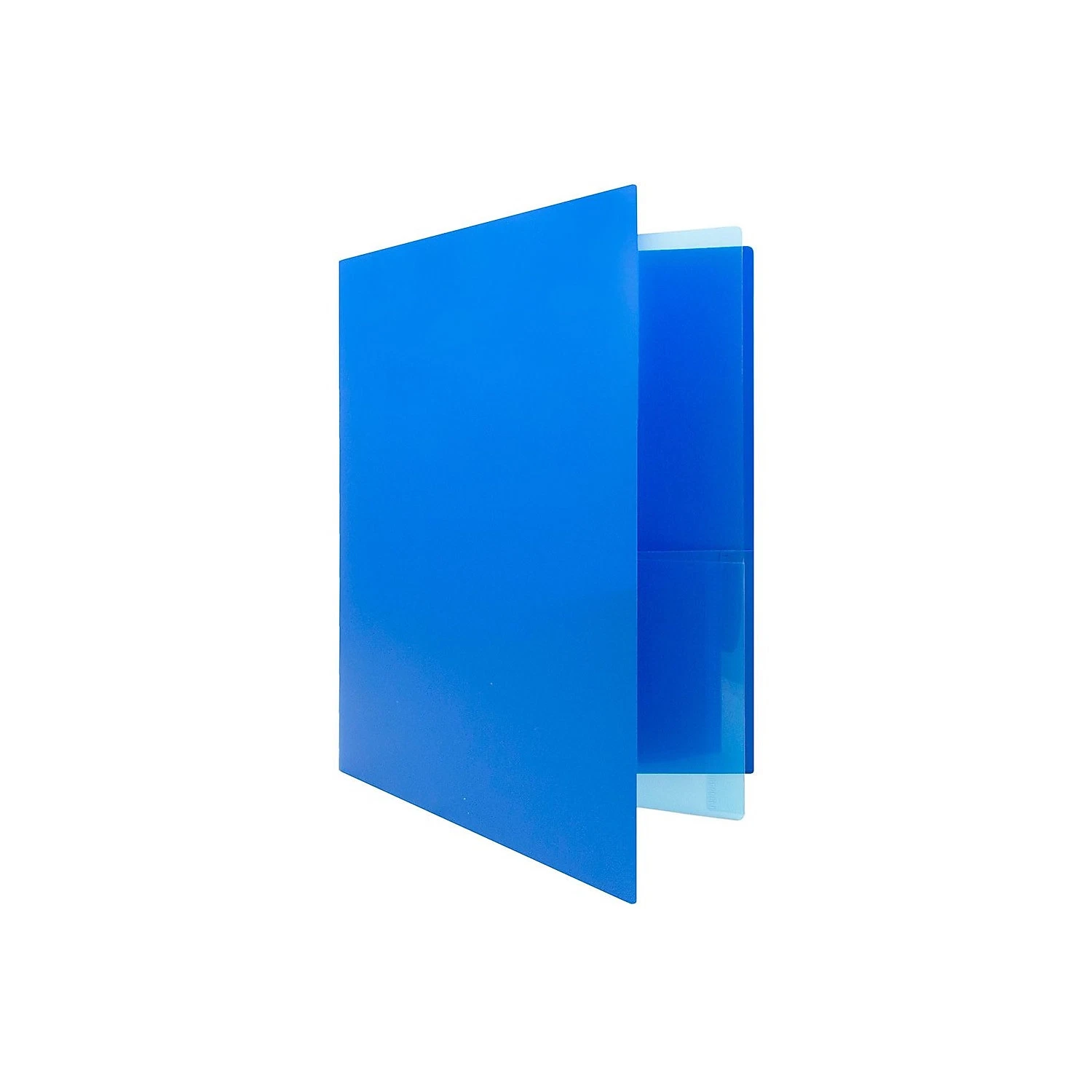 Paper Heavy Duty Plastic Multi-Pocket Folders 4 Pocket Organizer Blue ...