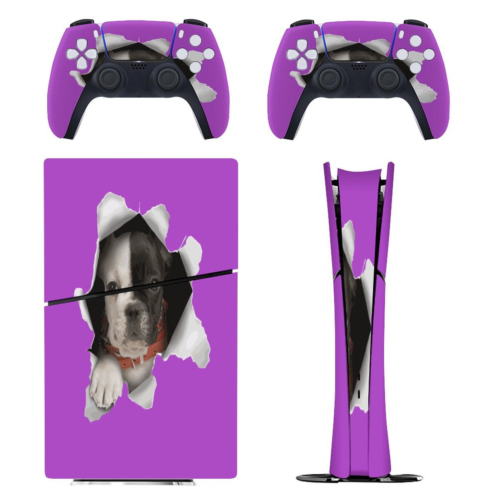 Paper Hole Dog PS5/PS5 Slim Digital Disc Skin Sticker For Console And ...