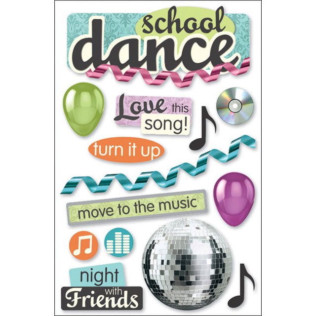 Paper House 3D Stickers, School Dance - Walmart.com