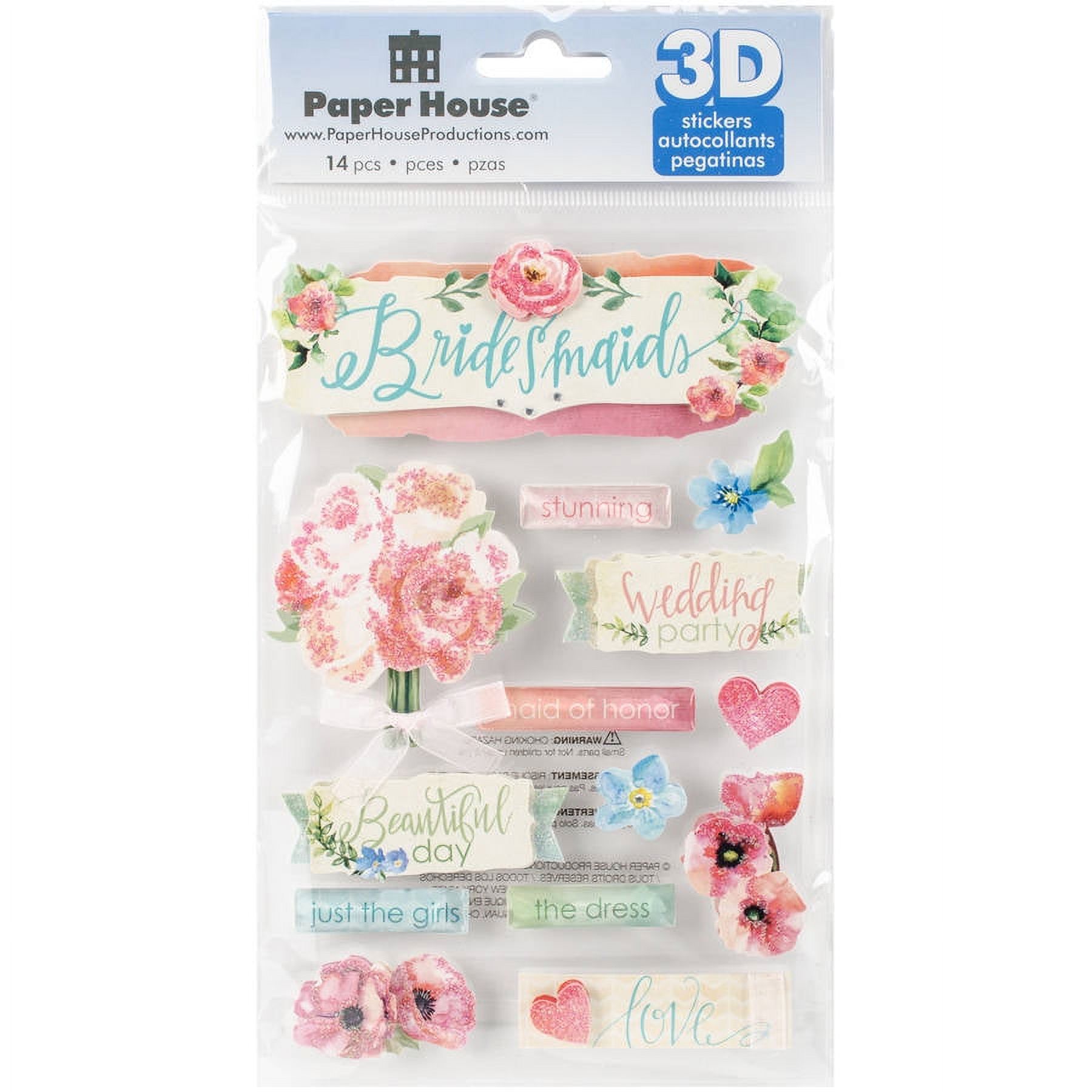 Paper House 3D Stickers - Walmart.com