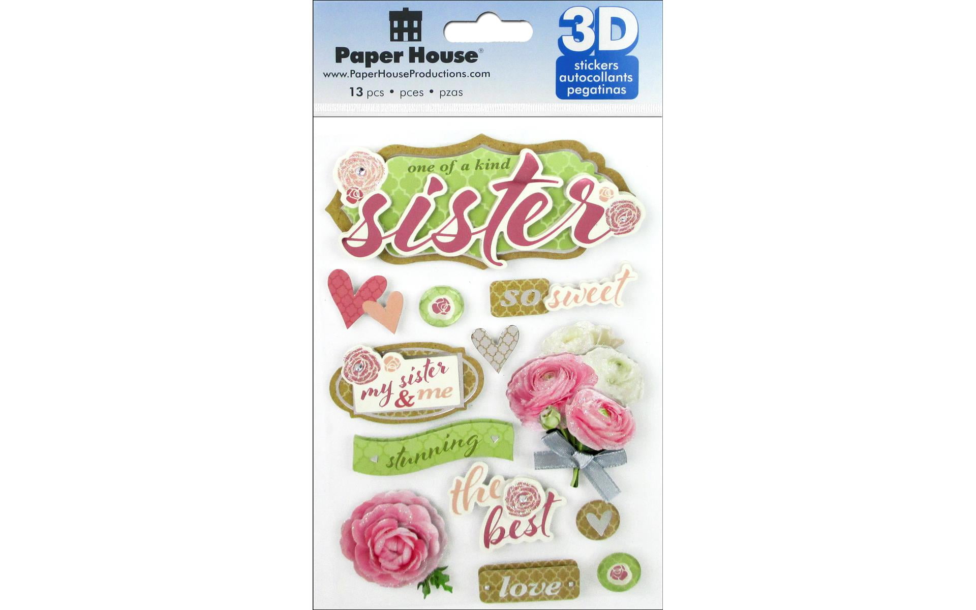 Sisters - Paper House 3D Stickers - Walmart.com