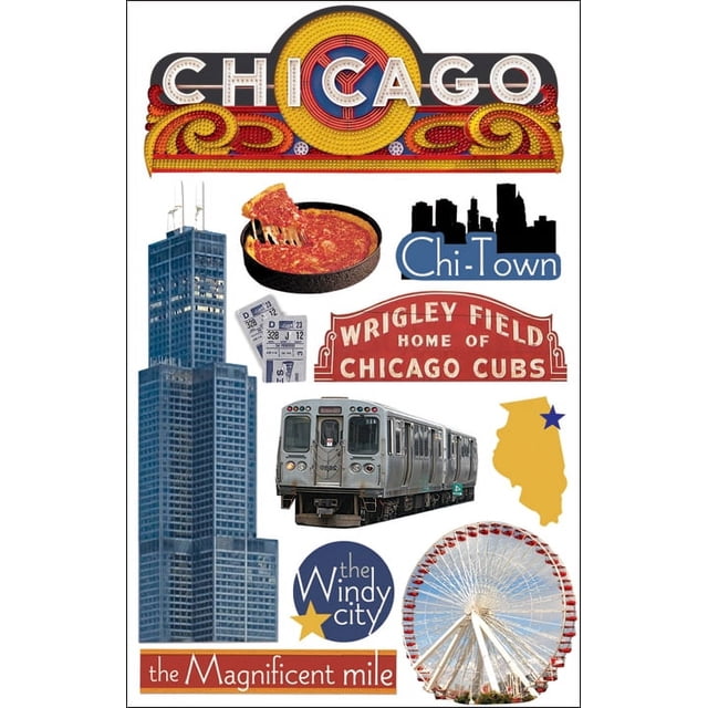 Paper House Chicago Illinois Travel & Vacation 3D Dimensional Scrapbook ...