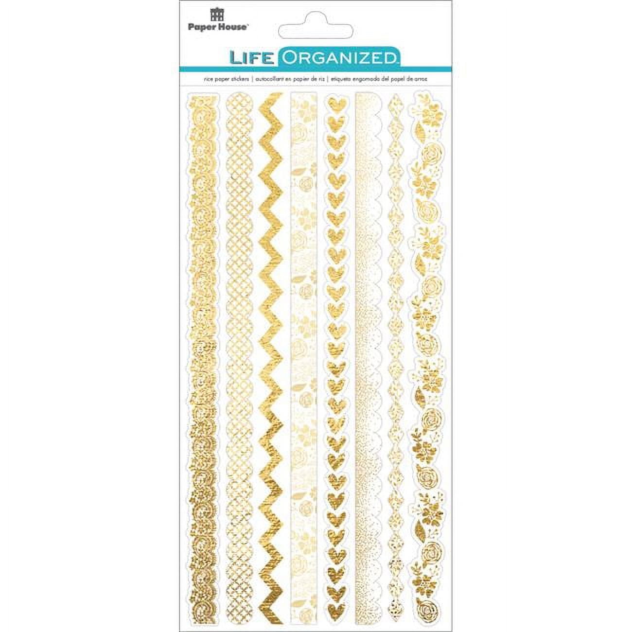 Paper House Life Organized Rice Paper Border Stickers -Cherished ...