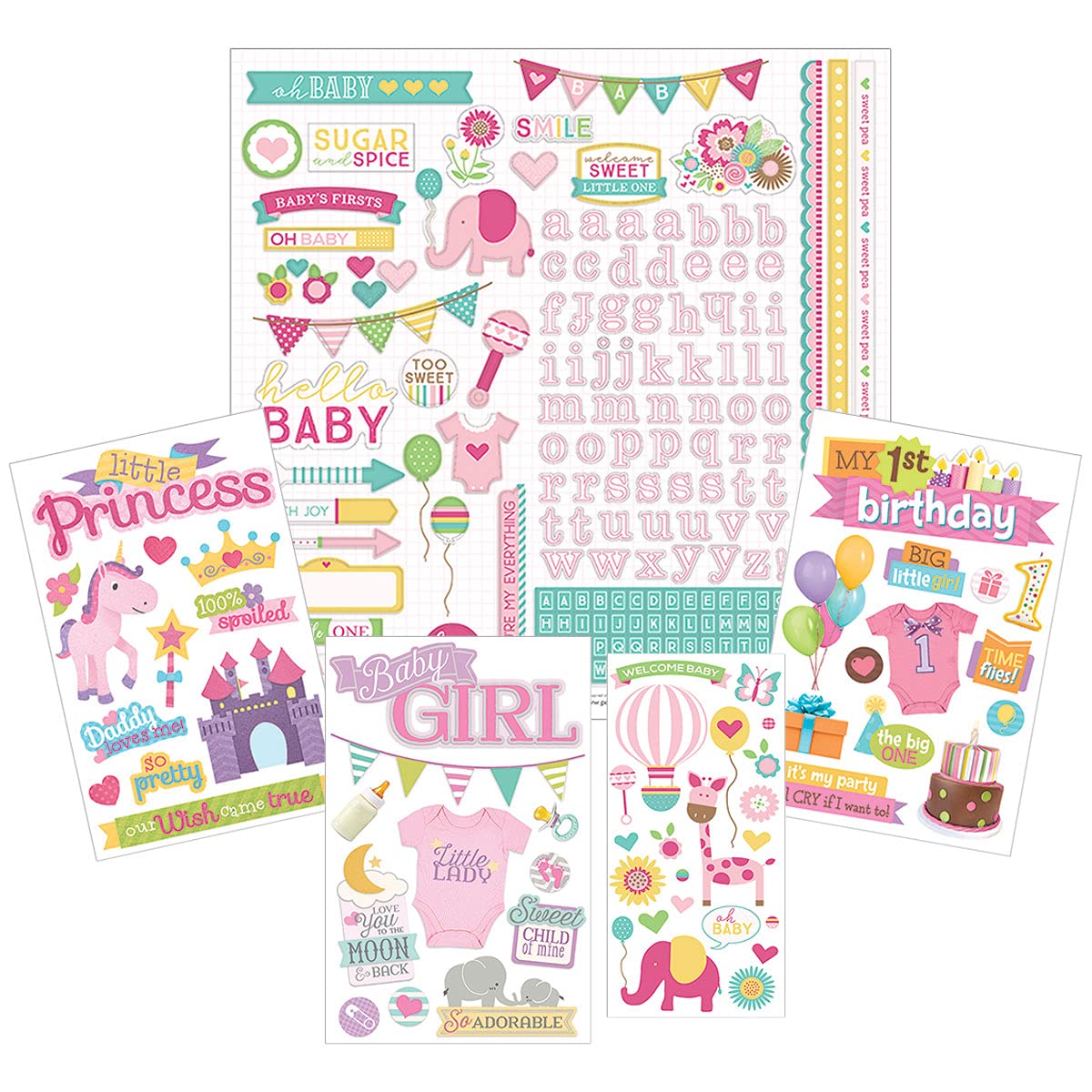 Paper House Productions Baby Girl Stickers Set, Multi - Walmart.com
