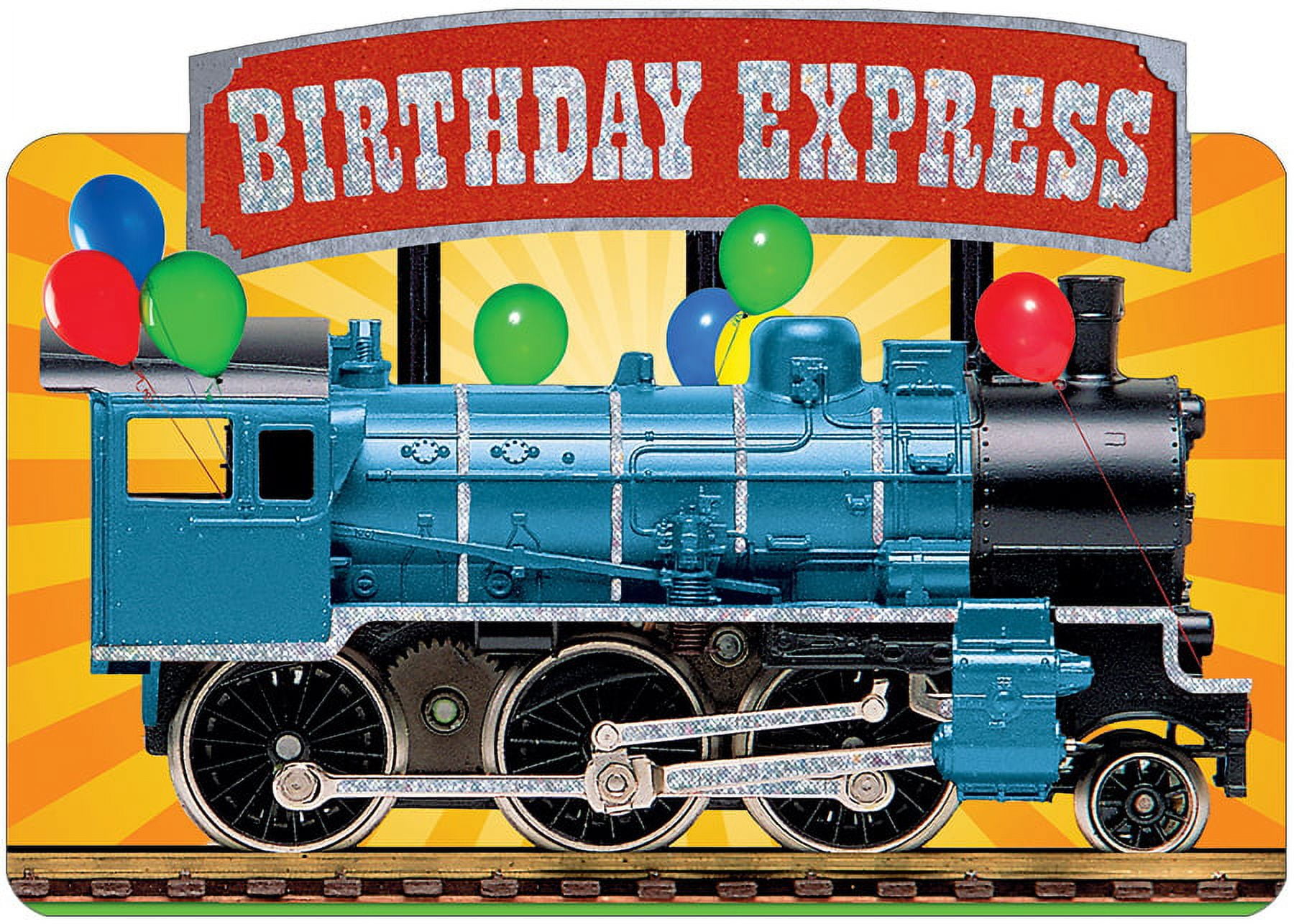 Paper House Productions Birthday Express Train Die Cut Foil Birthday ...