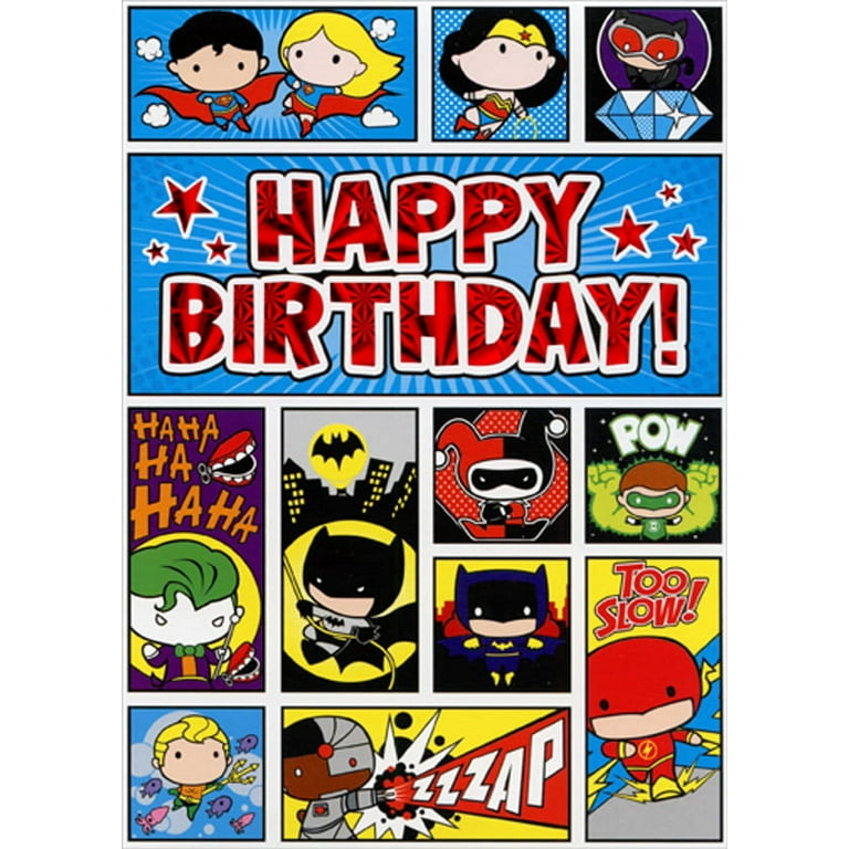 Wishing Happy Birthday Superheros