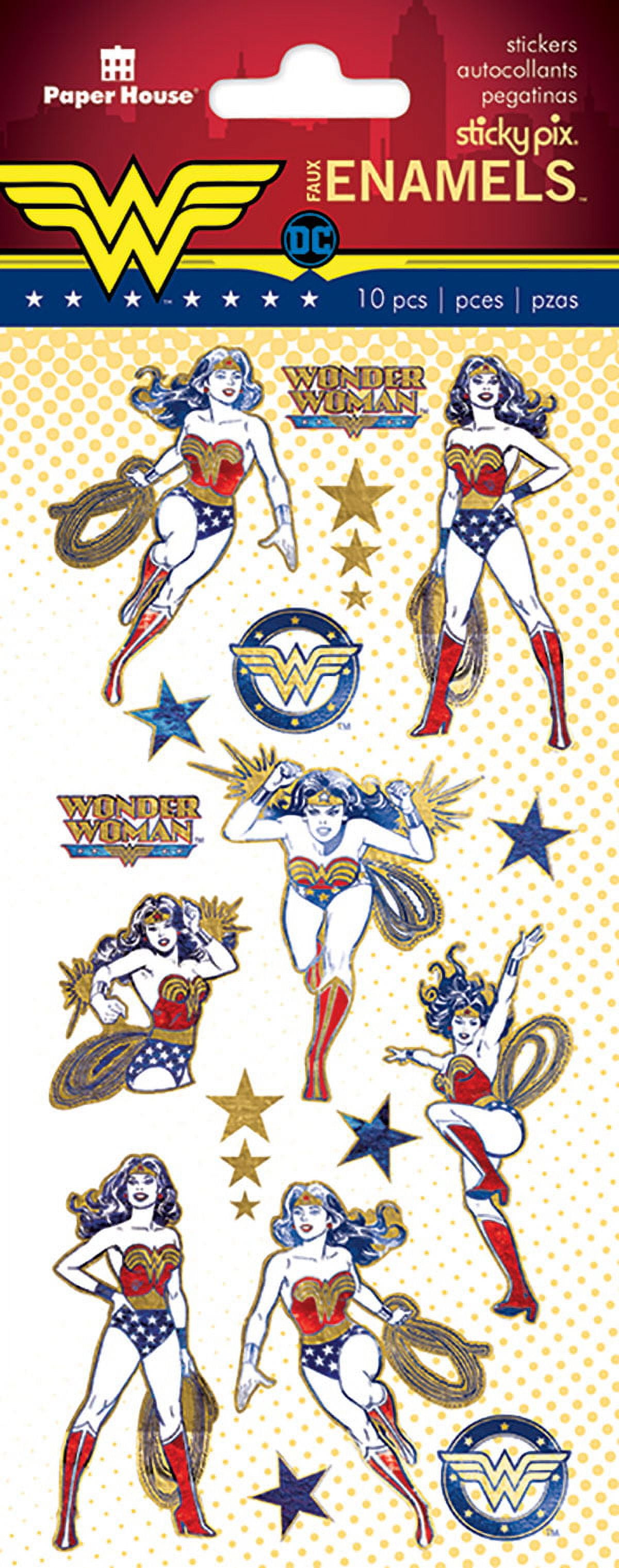 Paper House Productions DC Comics Wonder Woman Enamel Effect Sticker ...
