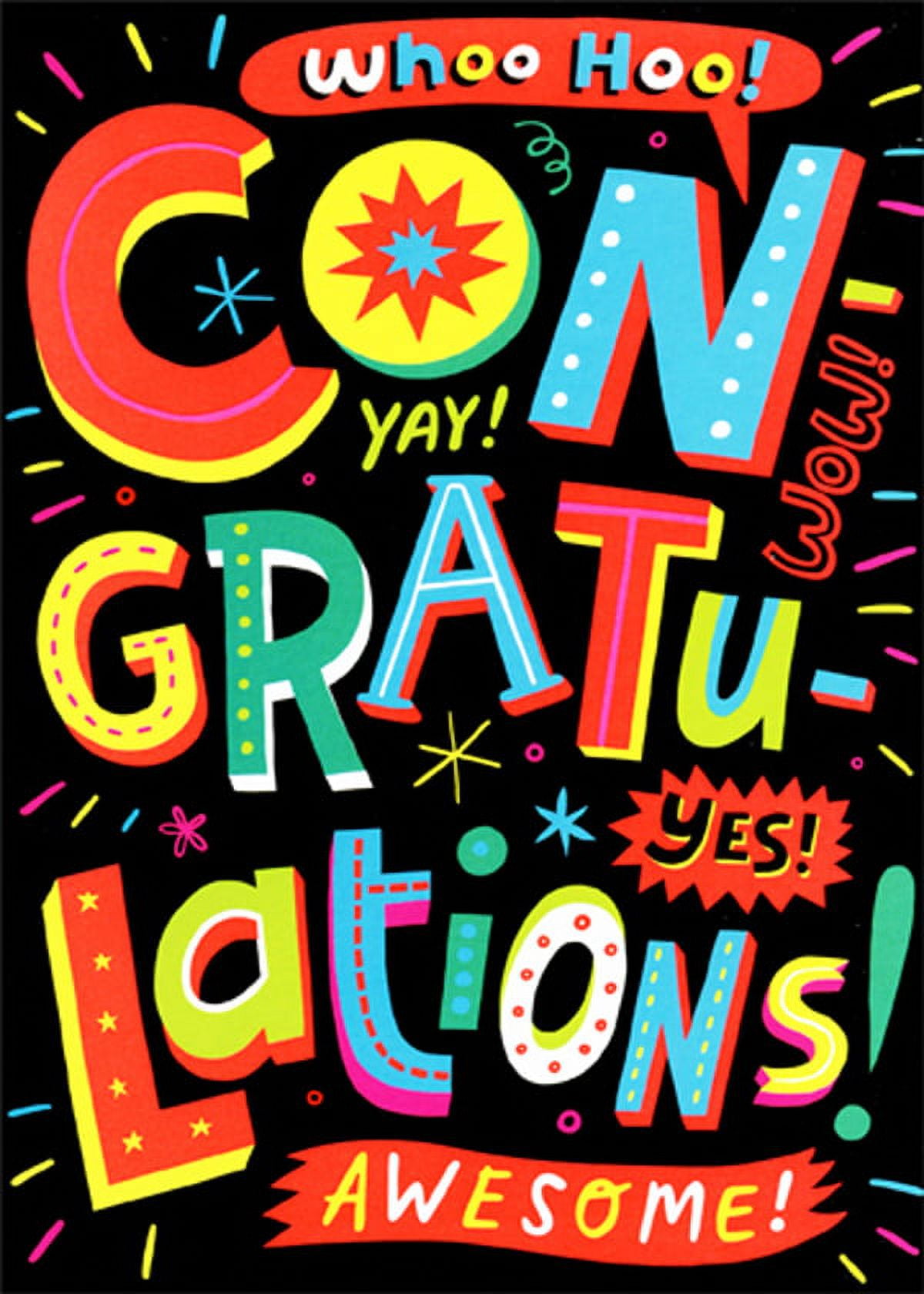 Paper House Productions Neon Congratulations on Black Juvenile ...