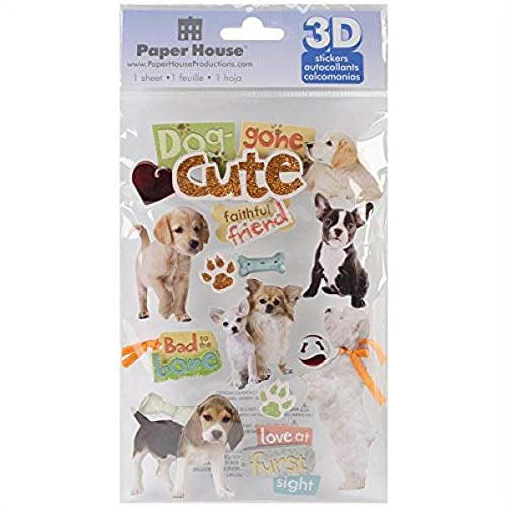 Paper House Productions STDM-148E 3D Stickers, Dog Gone Cute - Walmart.com