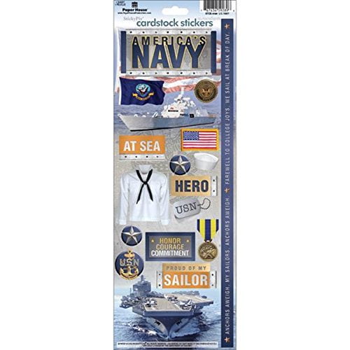 Paper House Sticker Cardstock United States Navy - Walmart.com