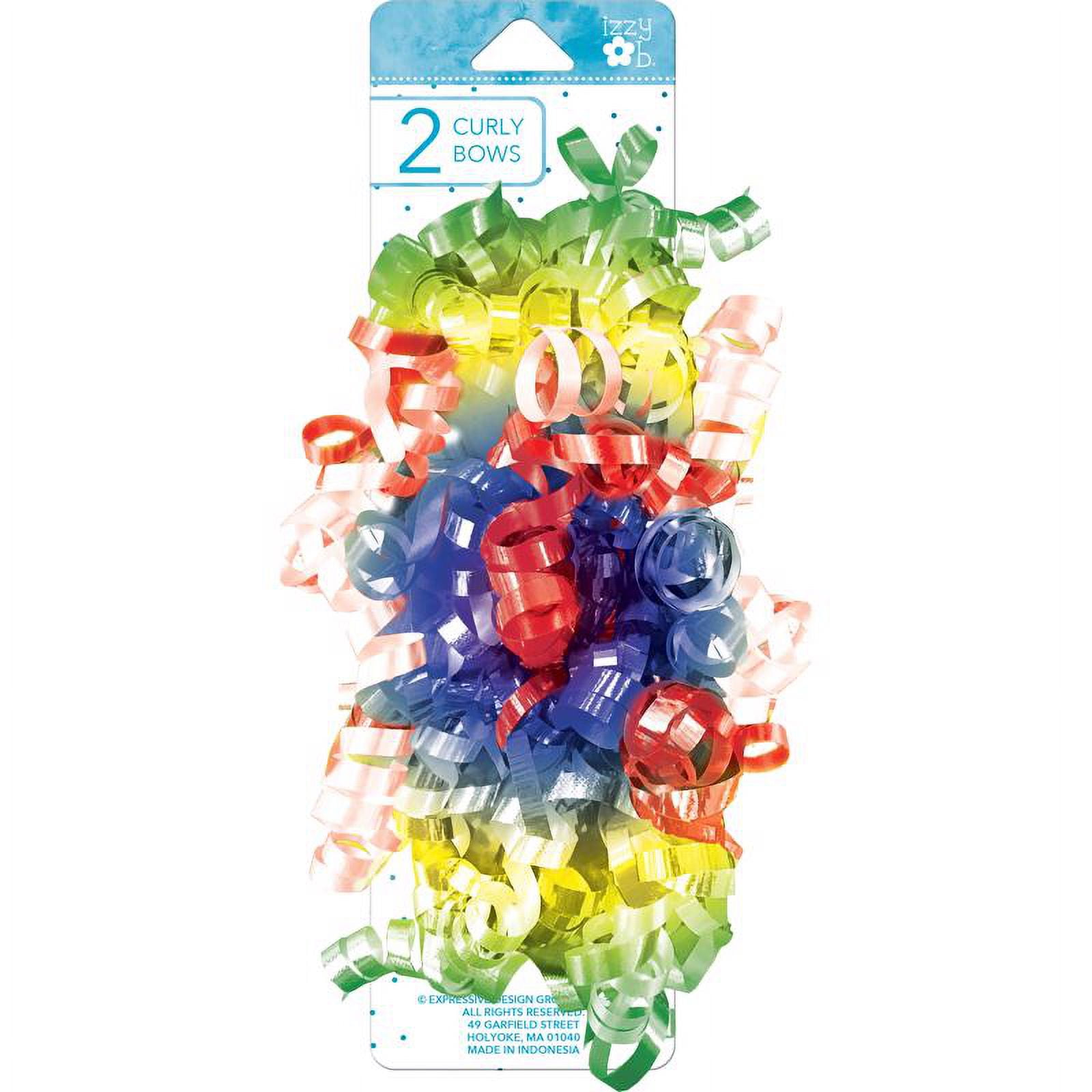 Paper Images Izzy Ob Multi-Color Primary Curly Bows - Walmart.com