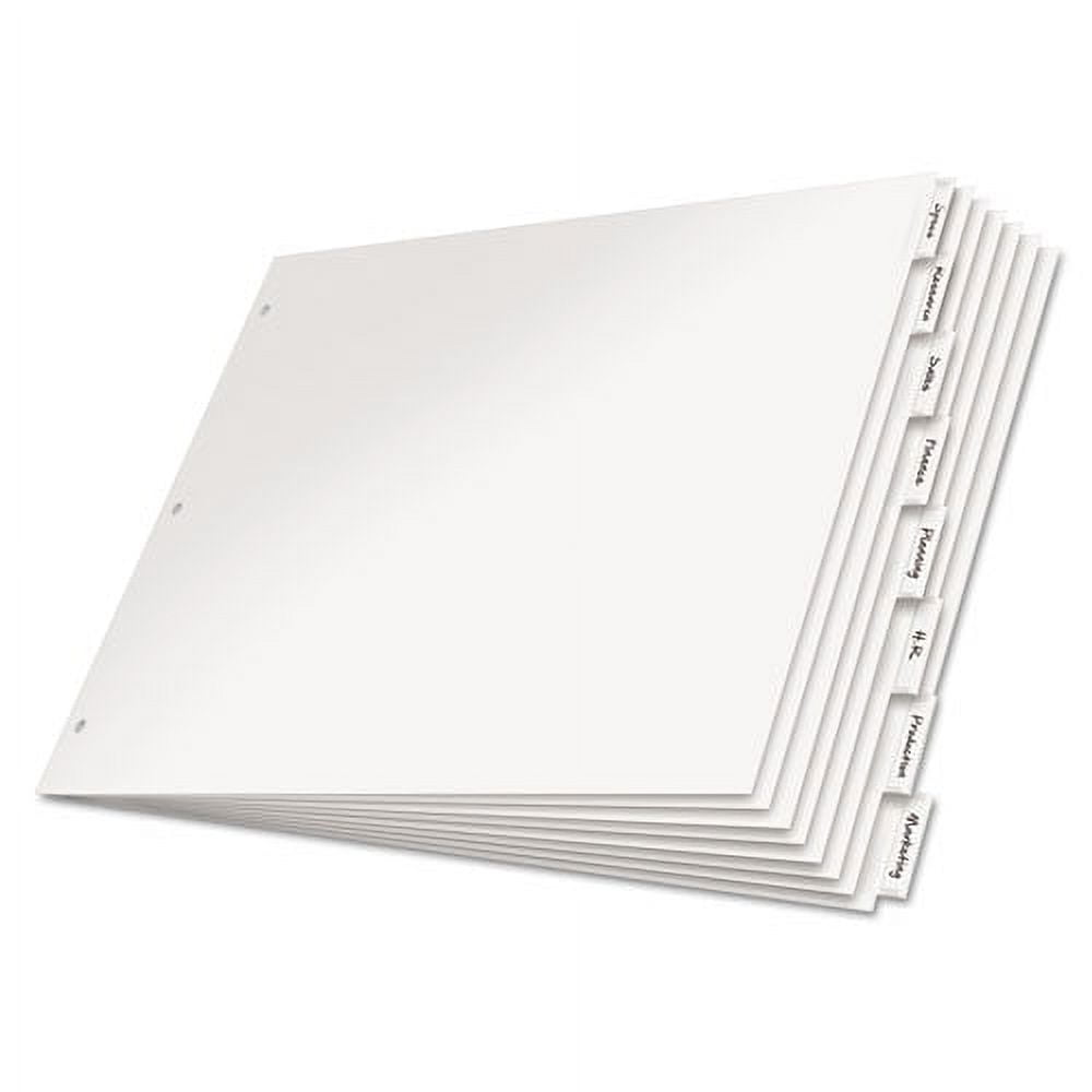 Paper Insertable Dividers, 8-Tab, 11 X 17, White, 1 Set | Bundle of 10 ...