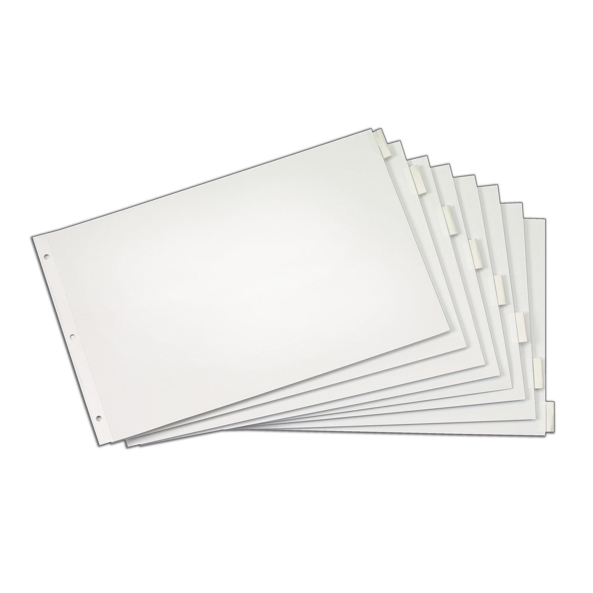 Cardinal® Tabloid Paper Index Dividers, 11" x 17", 8-Tab, Clear ...