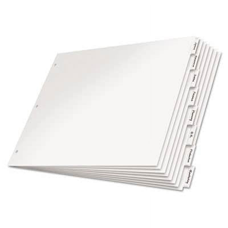 Paper Insertable Dividers, 8-Tab, 11 x 17, White, 1 Set - Walmart.com