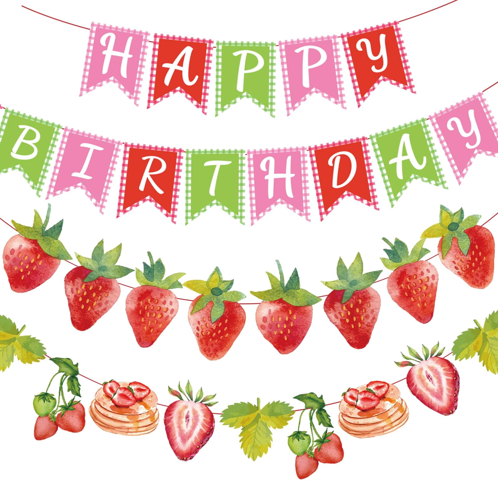 Paper Jazz Strawberry Shortcake Decorations,Strawberry Birthday Party ...