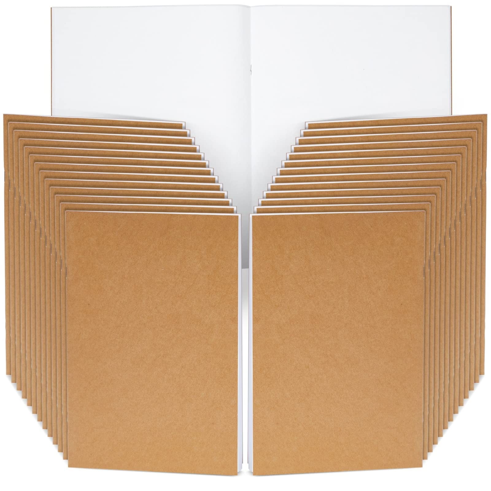 Paper Junkie (Pack of DHF10 24 Blank Notebook Bulk, Brown Unlined Kraft ...