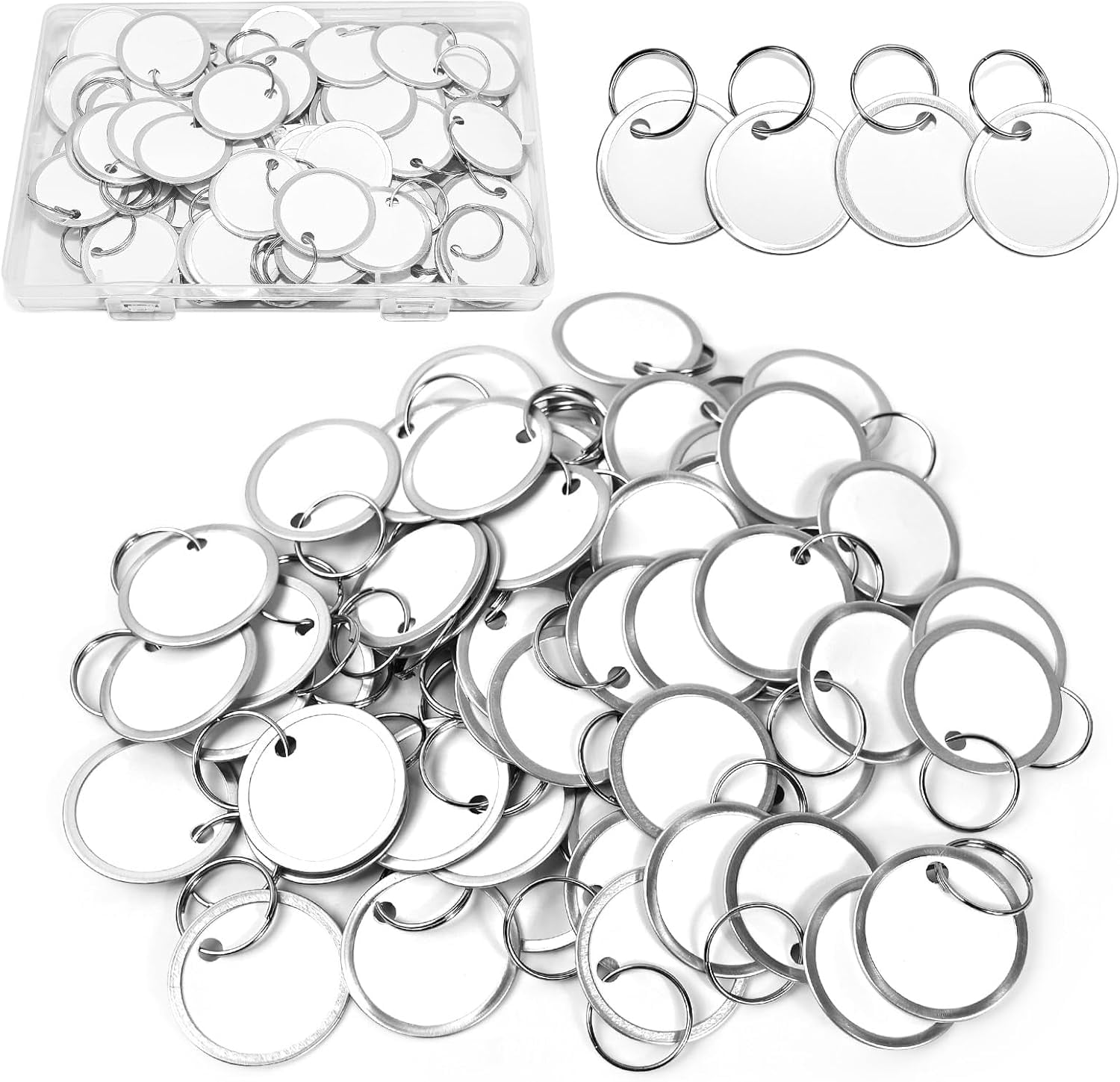 Paper Key Tags With Metal Rings - White Writable Key Labels for Name ...