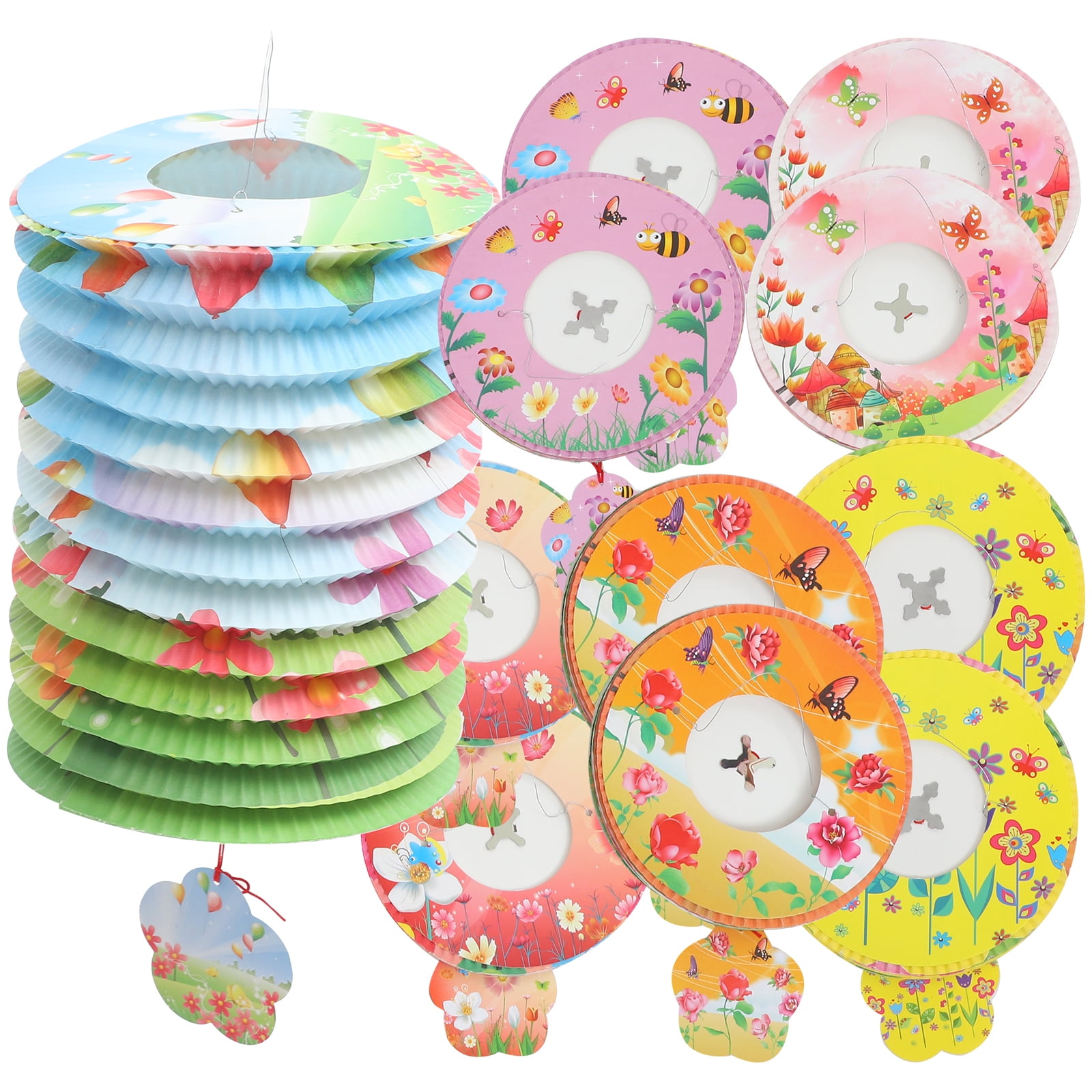 Paper Lantern 12 Pcs Japanese-style Branches Chinese Lanterns ...