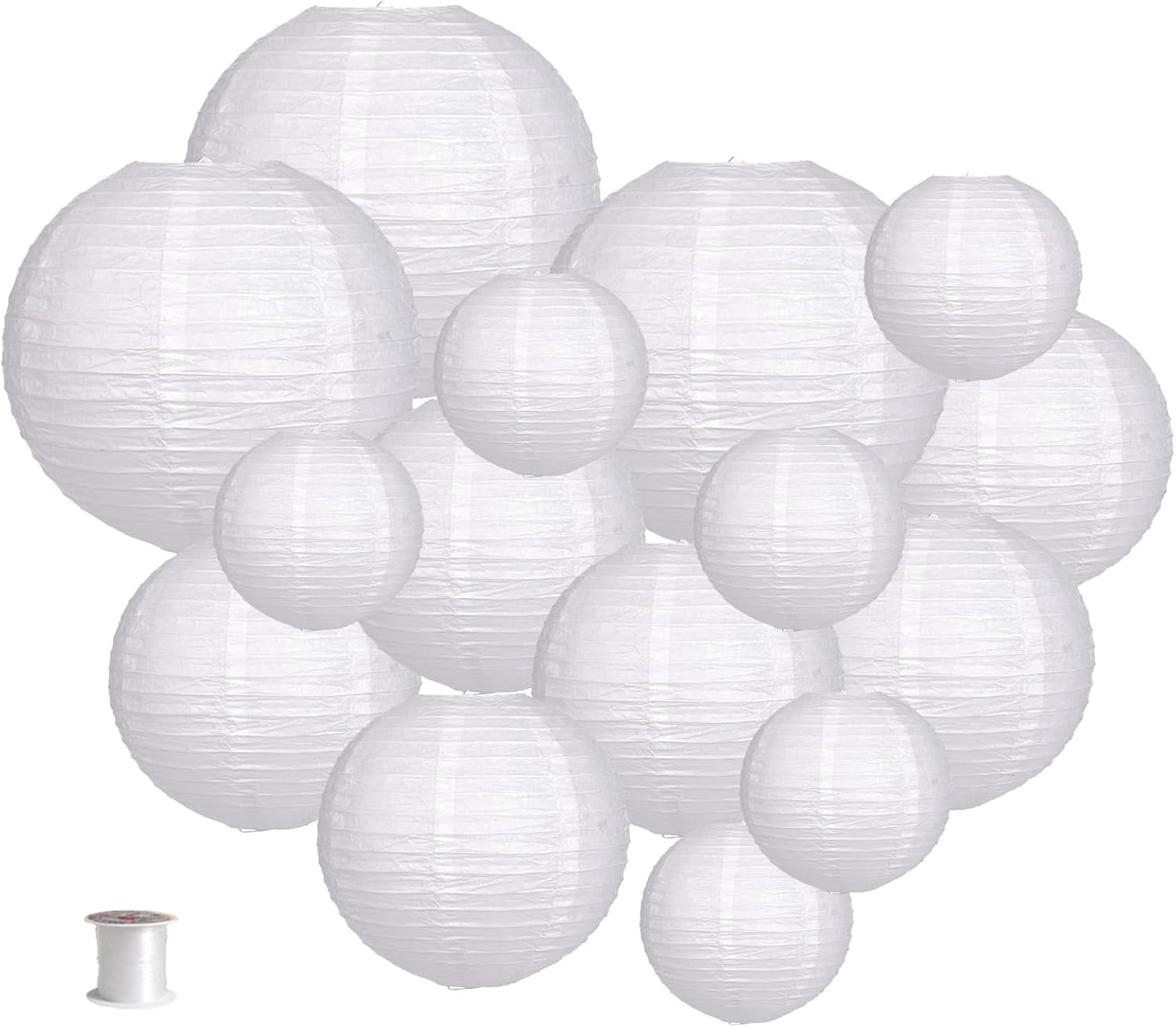 Paper Lanterns Decorative, Round Hanging Paper Lanterns Decorations for ...