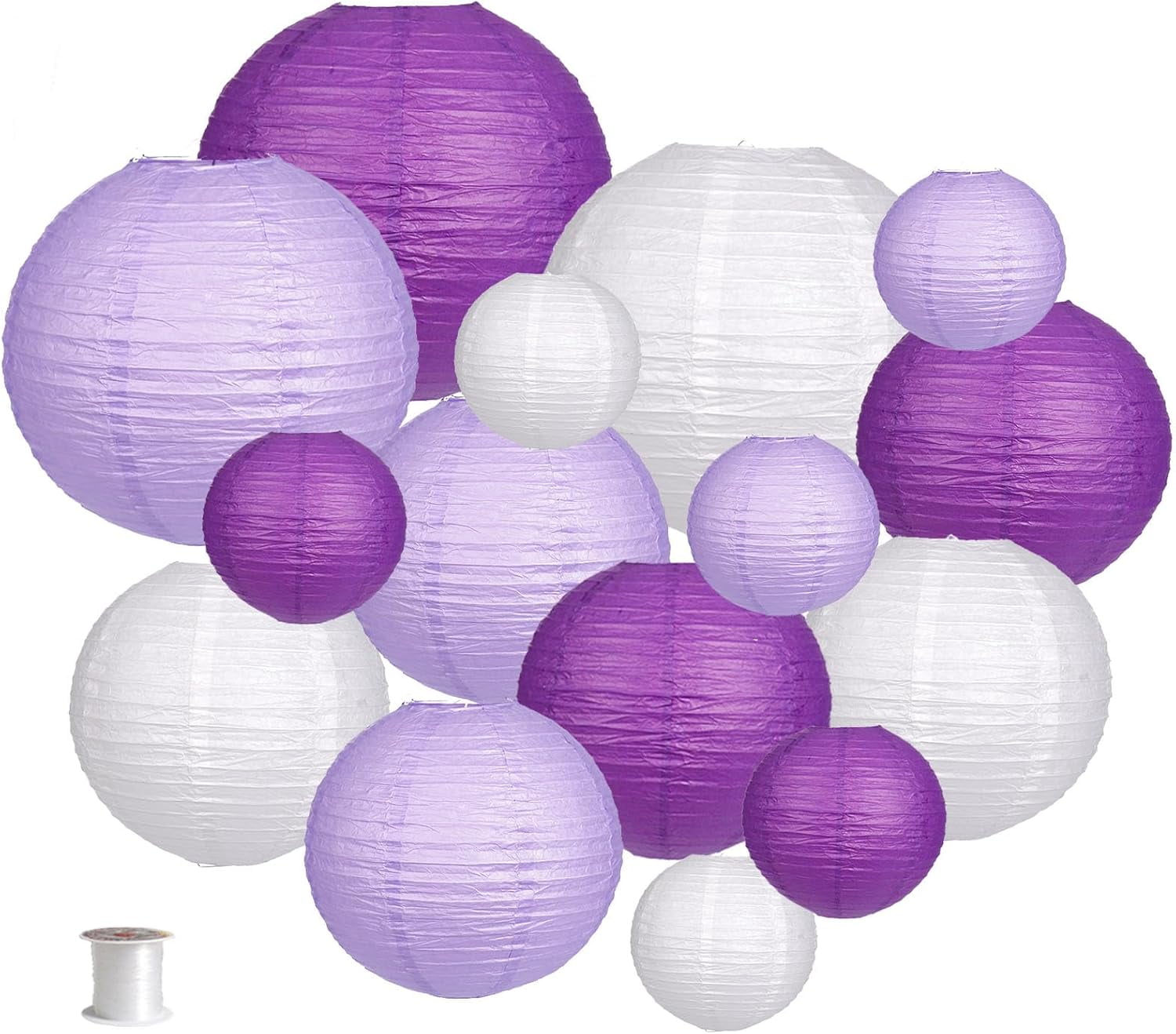 Paper Lanterns Decorative, Round Hanging Paper Lanterns Decorations for ...