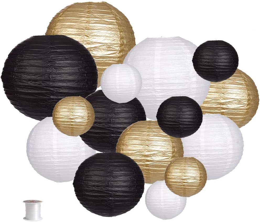 Paper Lanterns Decorative, Round Hanging Paper Lanterns Decorations for ...