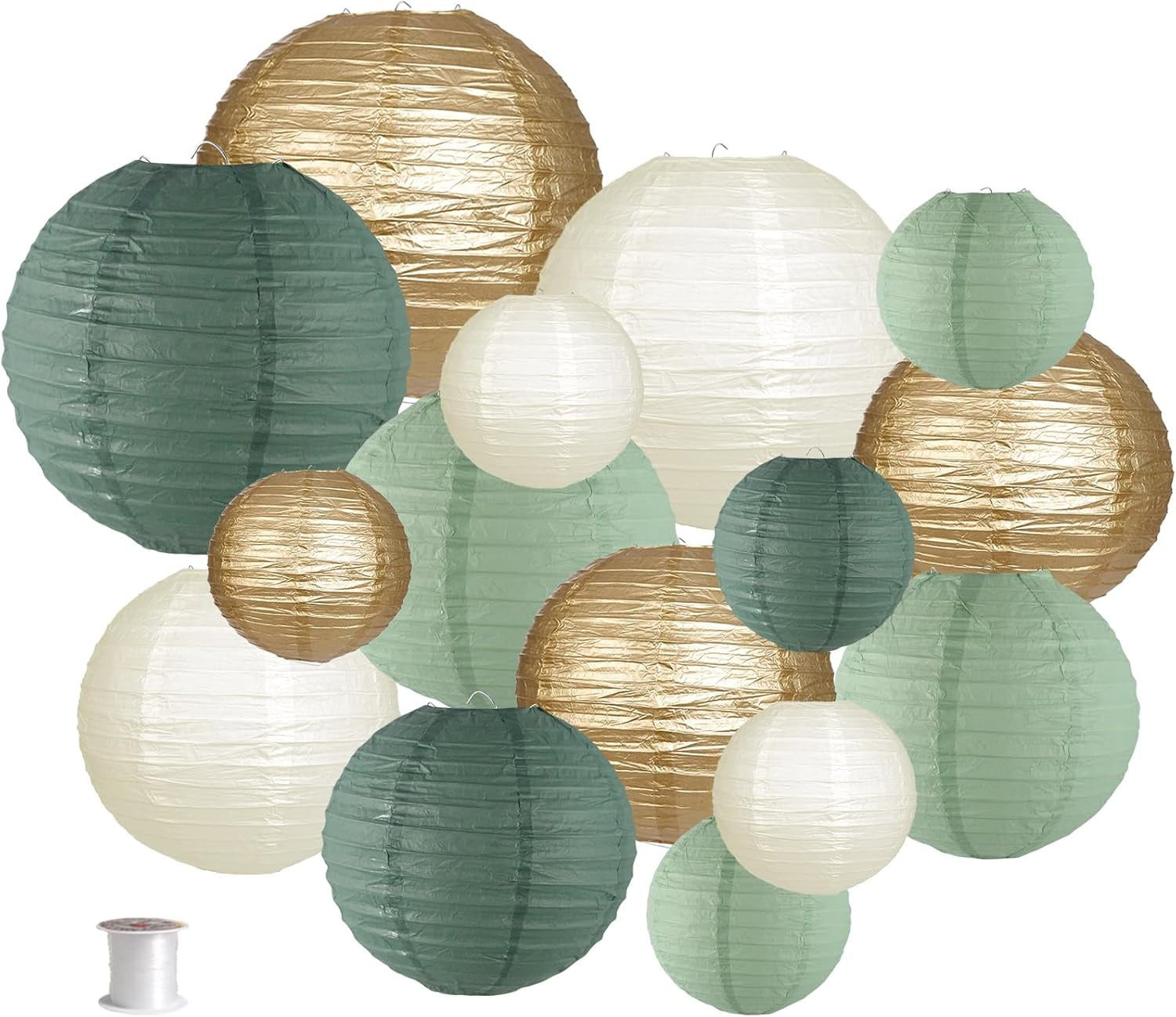 Paper Lanterns Decorative, Round Hanging Paper Lanterns Decorations for ...