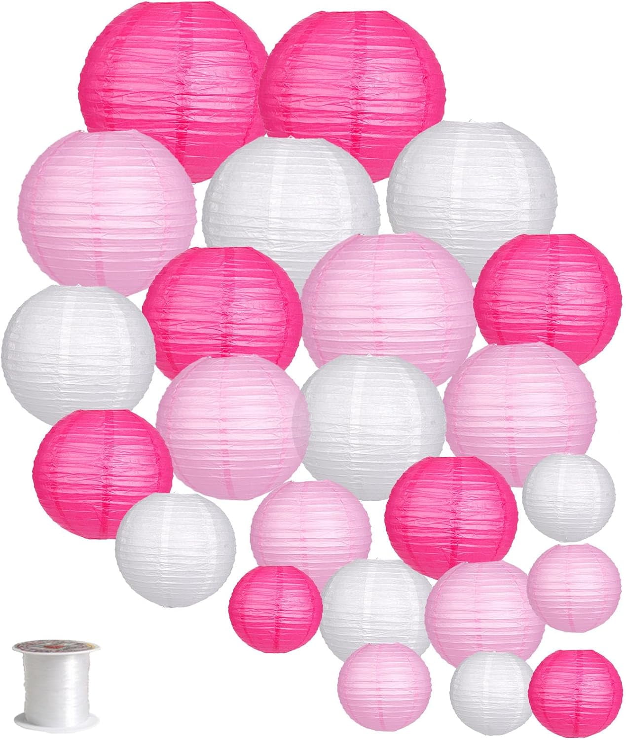Paper Lanterns Decorative, Round Hanging Paper Lanterns Decorations for ...