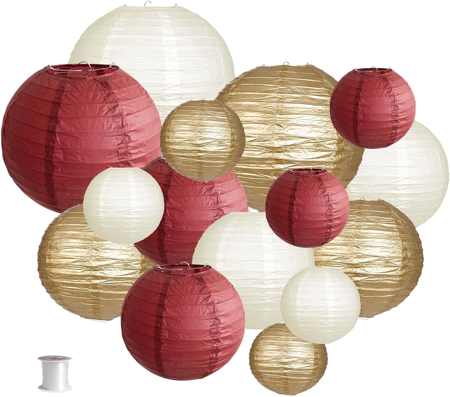 Paper Lanterns Party Decorations, Round Hanging Paper Lanterns ...