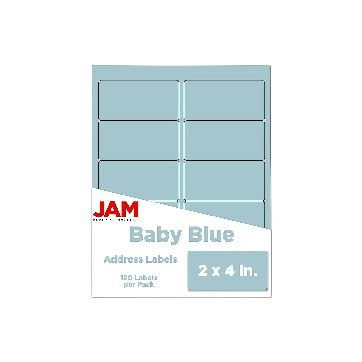 Paper Laser/Inkjet Shipping Address Labels 2" x 4" Baby Blue 4052896 ...